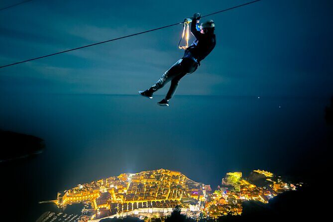Night Zipline Experience in Dubrovnik - Key Points