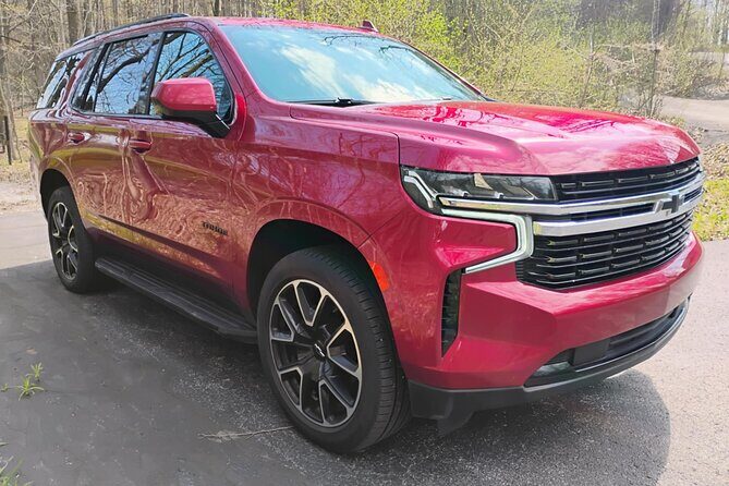 NON BUS VIP Cherry Red Tahoe RST Traverse City Wine Tour - An Authentic and Comfortable Way to Explore Traverse City Wine Country