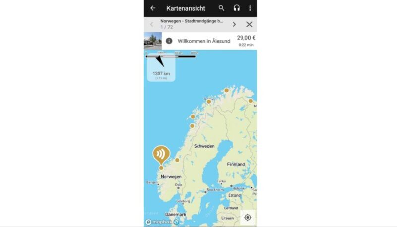 Norwegian Coastal Cities: Smartphone Audio Guide App - The Experience: Pros and Cons