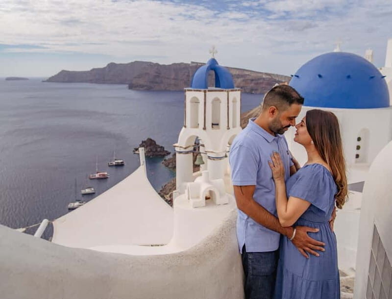 Oia: Couple Photoshoot Seprate Entrance to Blue Dome - Review Highlights and What Travelers Say
