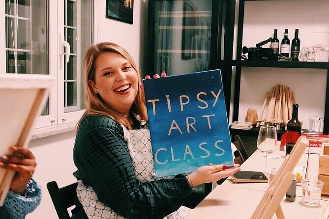 Paint and Free Flowing Wine Art Class in Rome with Pizza - A Creative Night Out in Rome: Painting, Wine, and Pizza