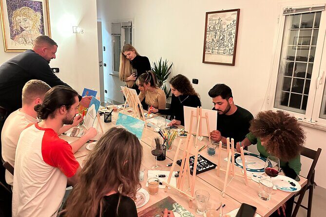 Paint and Free Flowing Wine Art Class in Rome with Pizza - Practical Details and Tips