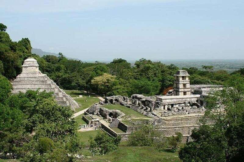Palenque Archeological zone and Roberto Barrios Waterfalls - Return to Chiapas