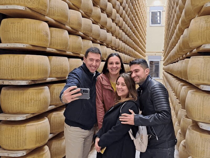 Parmesan Cheese Factory Tour & Tasting near Parma - The Aging Rooms & Cheese Wheels