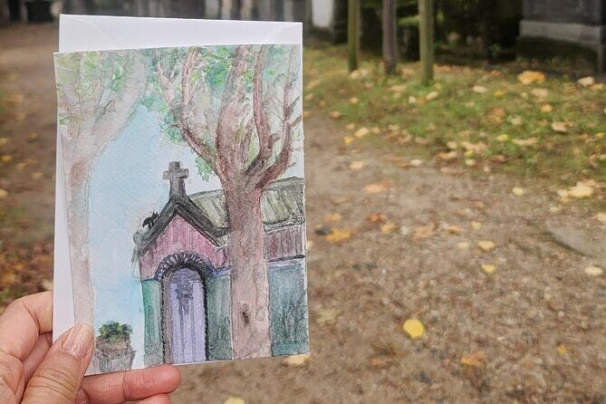 Père Lachaise Cemetery Art: Watercolor Postcard Workshop in Paris - An Artistic Spin on Père Lachaise Cemetery