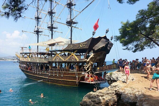 Pirate Party Boat Trip around Kemer from Antalya with Lunch - Key Points