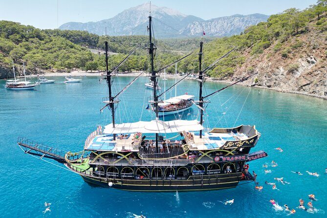 Pirates Boat Trip with optional Pick Up - Drop Off from Antalya - Key Points