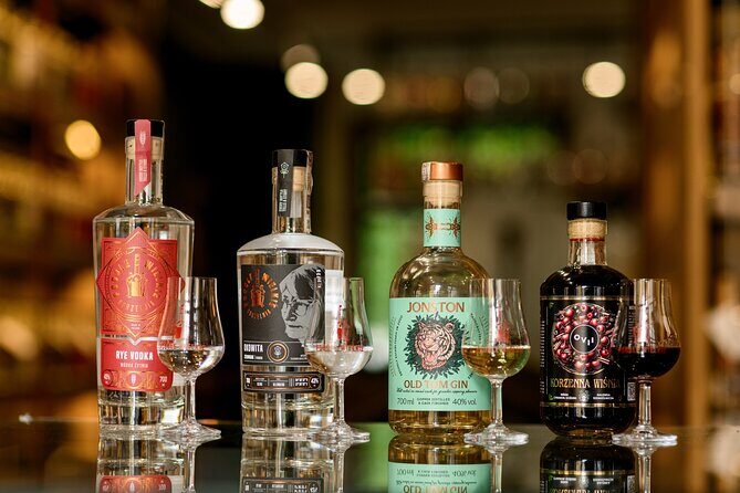 Polish Spirits tasting in Gdask Craft Distillery tawern - Sample Menu & Tasting Notes