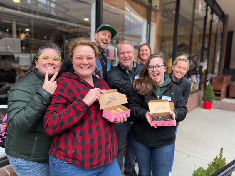 Portland: Walking Food Tour  Warm Donuts & History - The Value of This Donut and History Combo