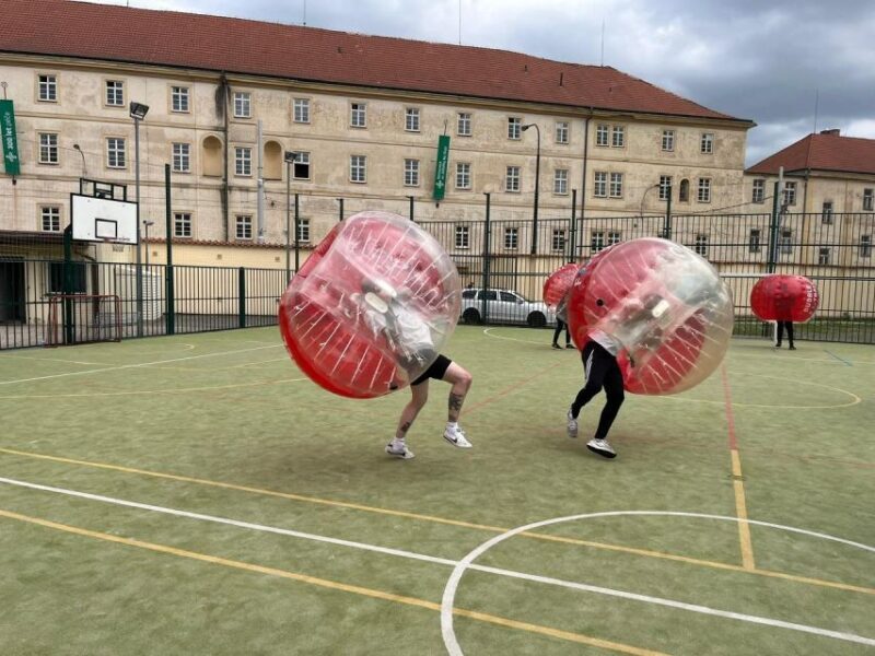 Prague: Bubbles football in city centre of Prague - Key Points  