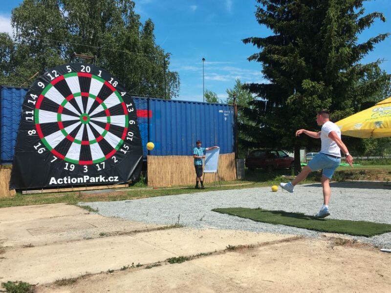 Prague : Giant Foot Darts and Giant Beer Pong Game - The Sum Up