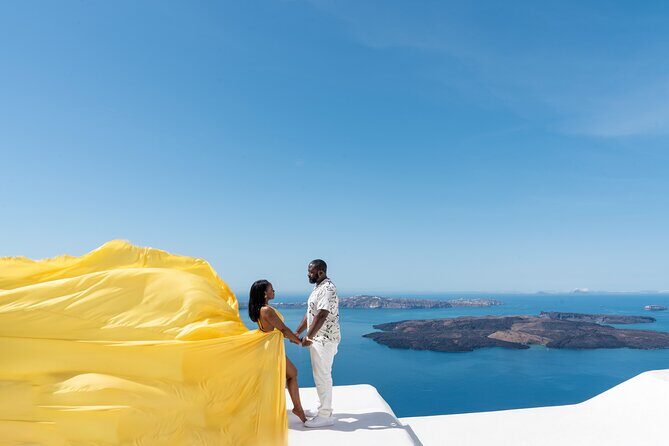 Premium Flying Dress Photoshoot Santorini with Pick up&Drop off - The Sum Up