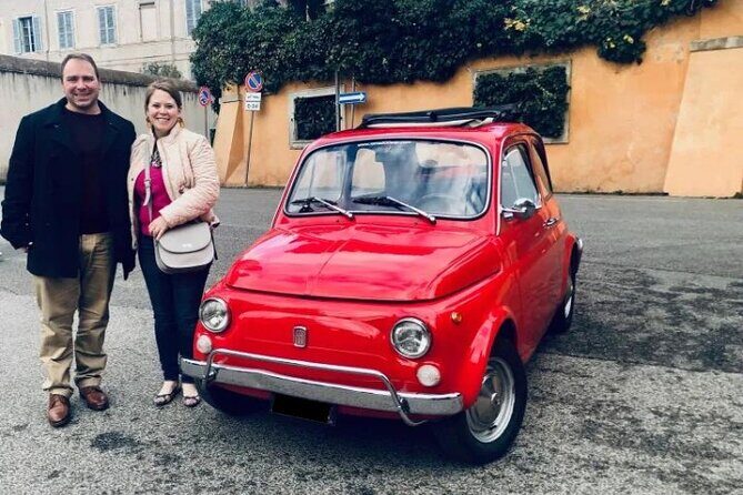 Private: 3 hours panoramic tour of Rome aboard a vintage Fiat 500 - Roman Forums and Julius Caesar’s Palace
