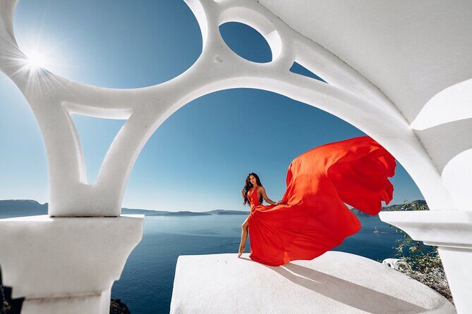 Private Flying Dress Photoshoot in Santorini - Practical Details and Tips