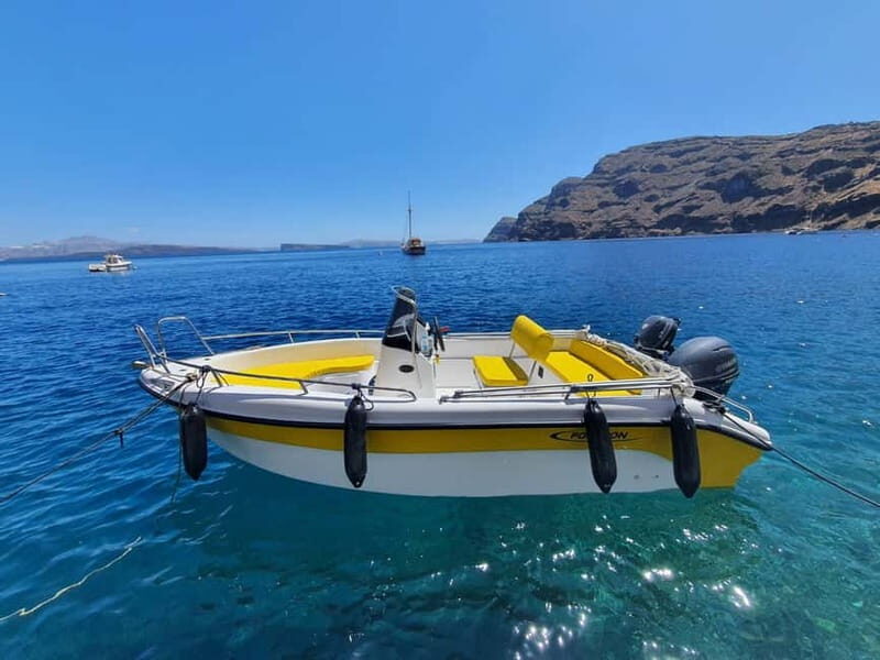 Private License-Free Boat Trip  Santorini Coast & Caldera - Key Points