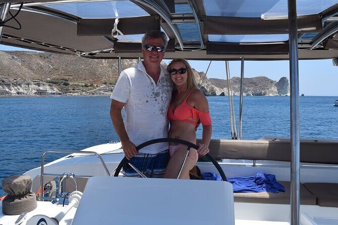Private Luxury Santorini Catamaran Cruise with Port Pickup - FAQs