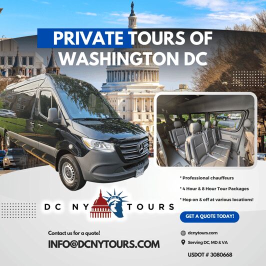 Private Self-Guided Tour of Northern Virginia - Exploring the Comfort and Flexibility of the Private Van
