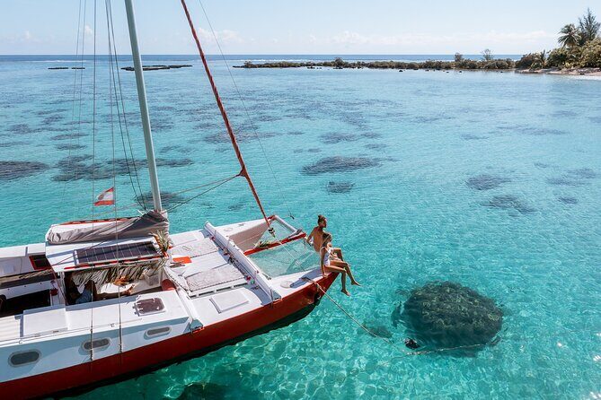 PRIVATE Sunset Tour: Moorea Snorkeling on a Catamaran named Taboo - Key Points