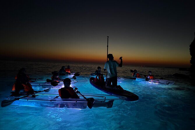 Pula: Sunset/Night-time Illuminated Transparent Kayak Tour - FAQs