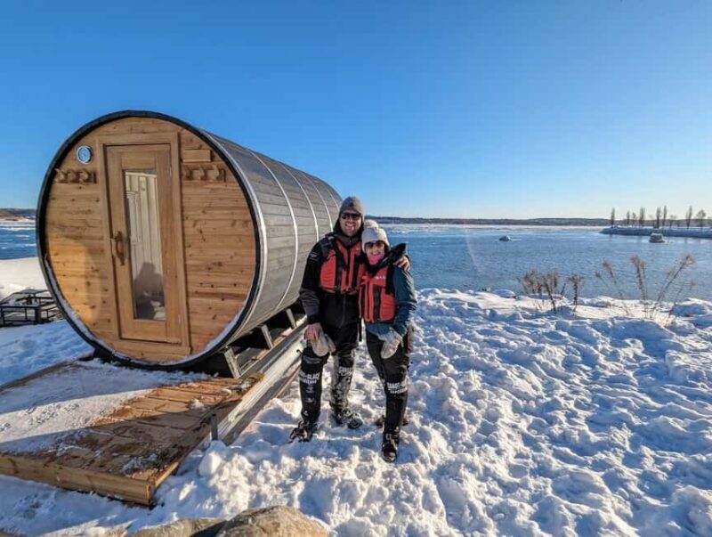 Quebec City: Sunset Ice Canoe Experience with Sauna - The Ice Canoeing Itself