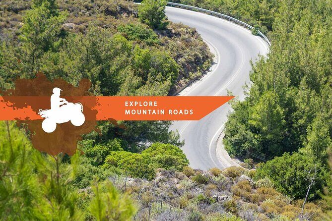 Rhodes ATV Quad Adventure Guided Tour 2 or 1 person on 1 Quad - Key Points