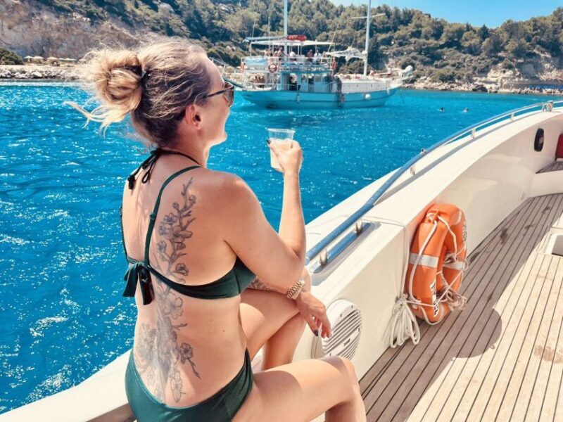 Rhodes: Beach Cruise with Swimming, Meal, & Unlimited Drinks - FAQs