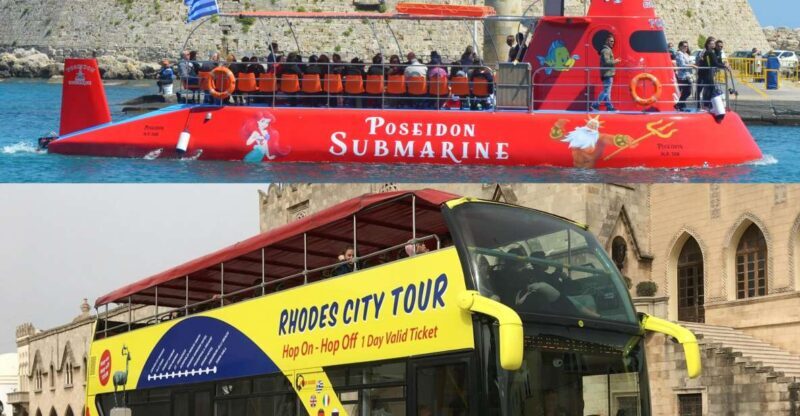 Rhodes: Hop-on Hop-off Bus and Submarine Tour - Key Points