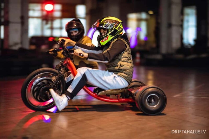 Riga | Drifta Halle: Extreme 20 minute ride on a drift trike - Key Points