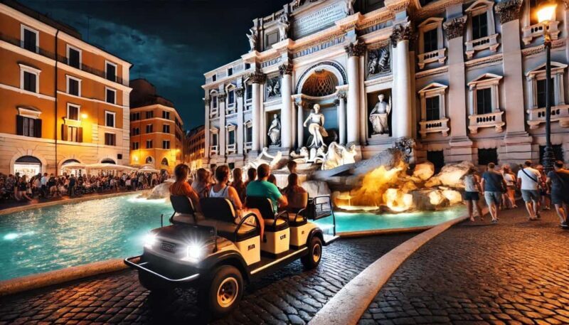 Rome: Golf Cart Night Pick up Tour - Key Points
