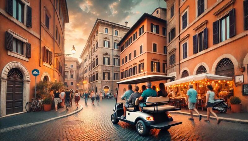 Rome: Guided Golf Cart city Pick up Tour - Key Points
