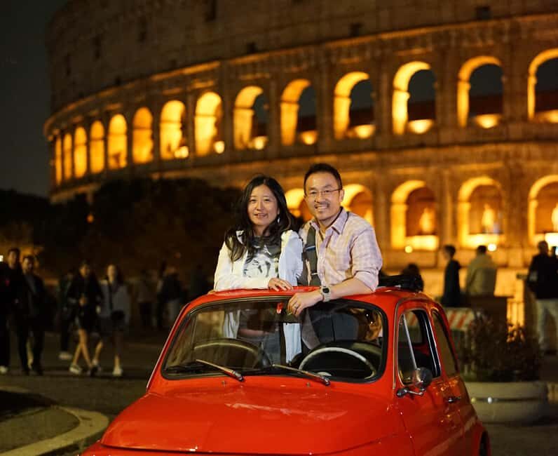 Rome: Night Photo Session in a Fiat 500 with Aperol Spritz - Key Points