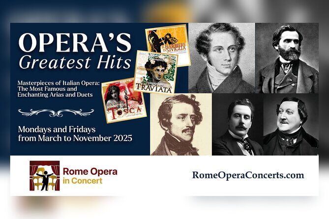 Rome: OPERA'S GREATEST HITS (Concert + Aperitif) - Key Points