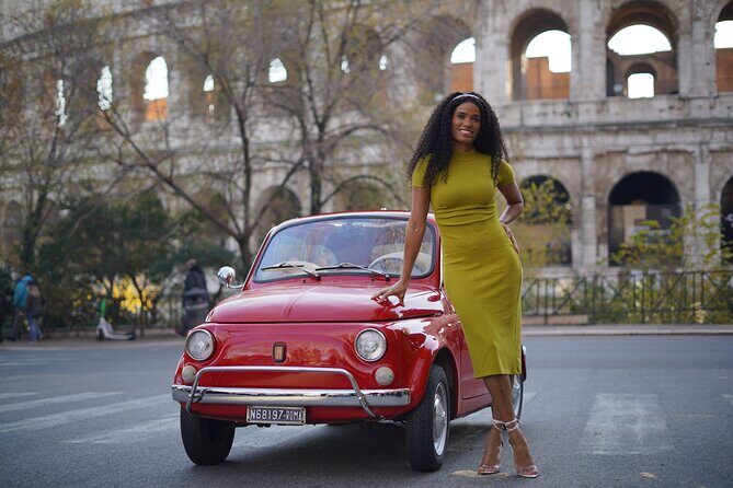 Rome Photography service with fiat 500 vintage car - Discovering Rome in a Fiat 500