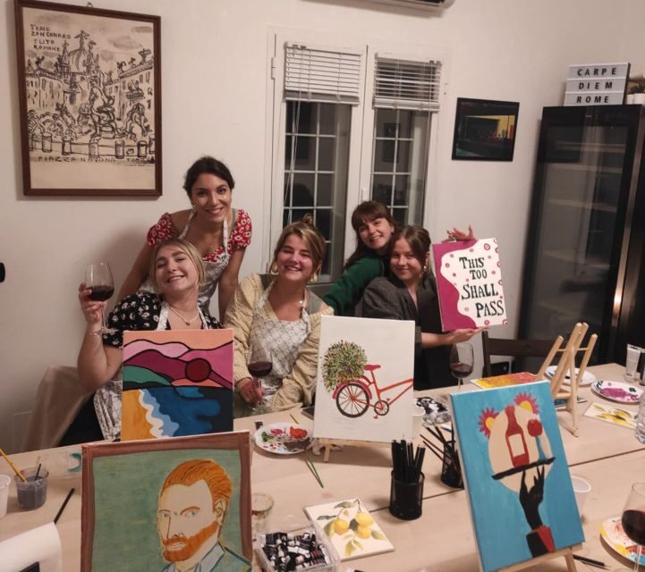 Rome: Small-Group Art Class with Wine - Key Points