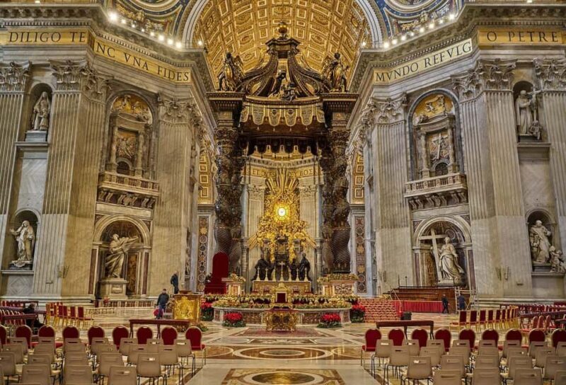 Rome: St.Peter's Basilica Entrance & App Audio option Dome - FAQ