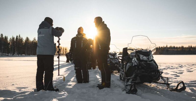 Rovaniemi: Electric Snowmobile Safari Tour with Ice Fishing - Key Points