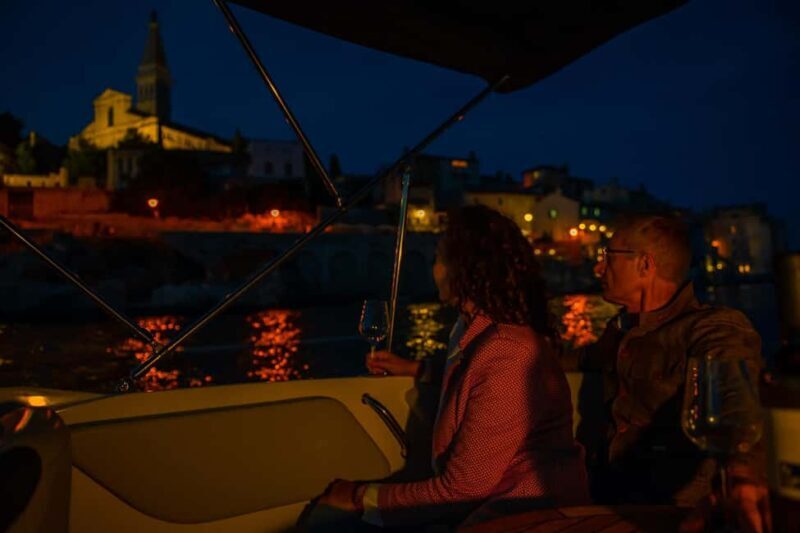 Rovinj: Private Luxury Old Town Night Boat Tour with Wine - The Sum Up