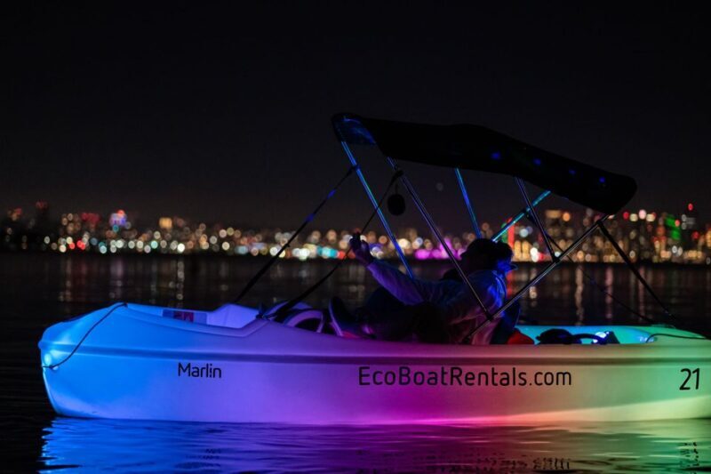 San Diego: Night Date Glow Pedal Boat with Downtown Views - Key Points
