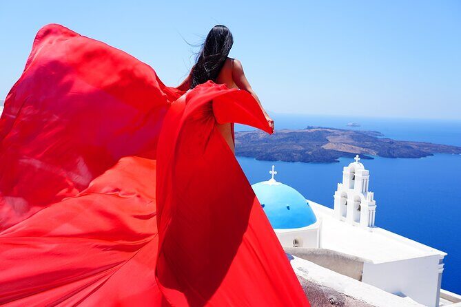 Santorini 2h Private Flying Dress Photoshoot with Transportation - Pricing and Value Analysis