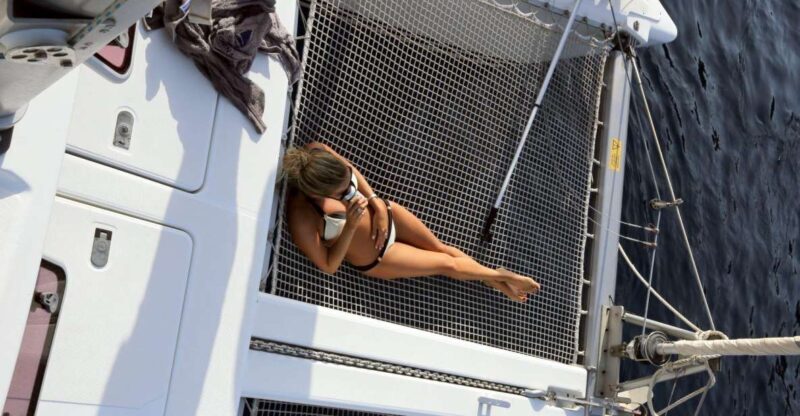 Santorini: 7-Hour Private Catamaran Cruise with Food & Drink - Key Points