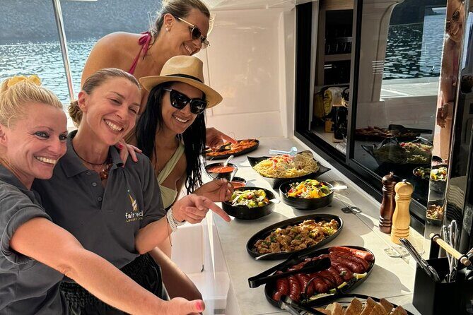 Santorini Catamaran Cruise with Meal and Drinks - Key Points