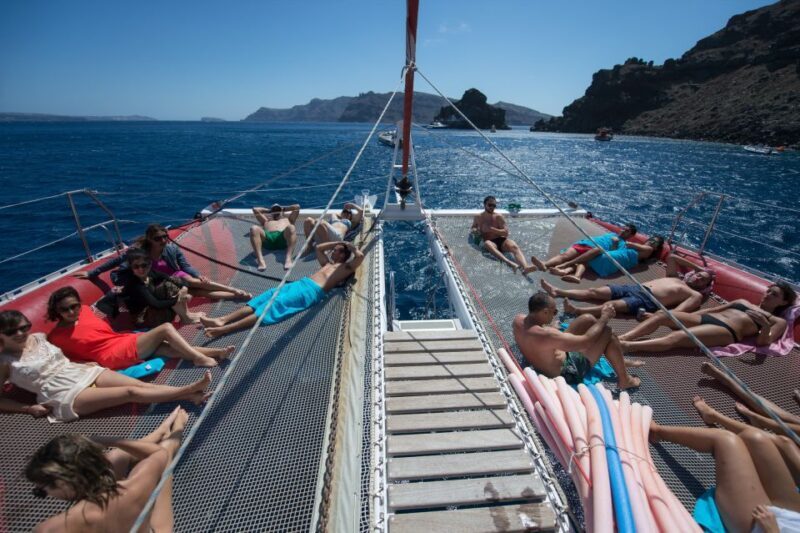 Santorini: Dream Catcher 5-hour Sailing Trip in the Caldera - The Hot Springs and Private Bays