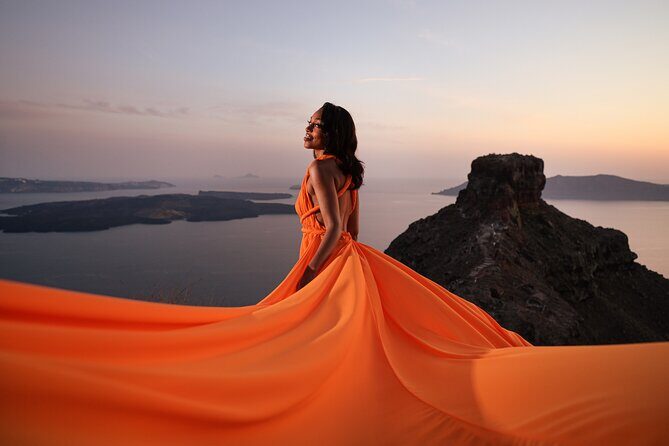 Santorini Flying Dress Photo Session Experience - In The Sum Up