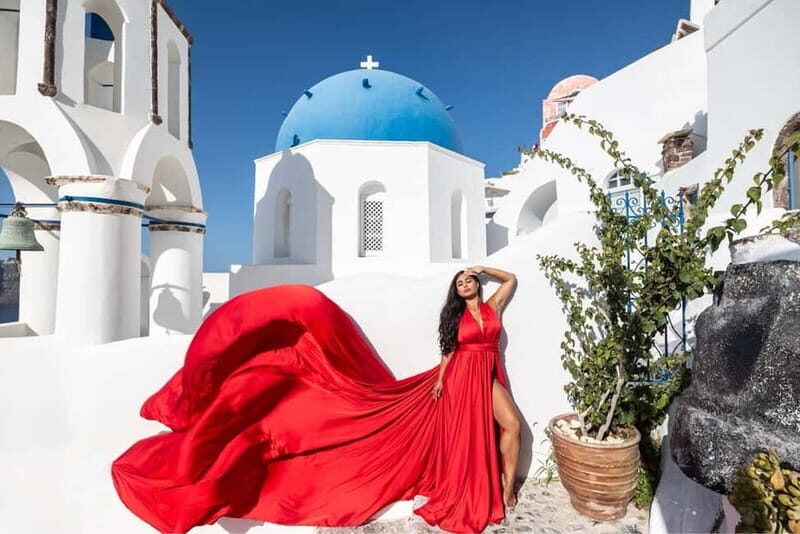 Santorini: Flying Dress Photoshoot **Dress Included** - The Itinerary Breakdown