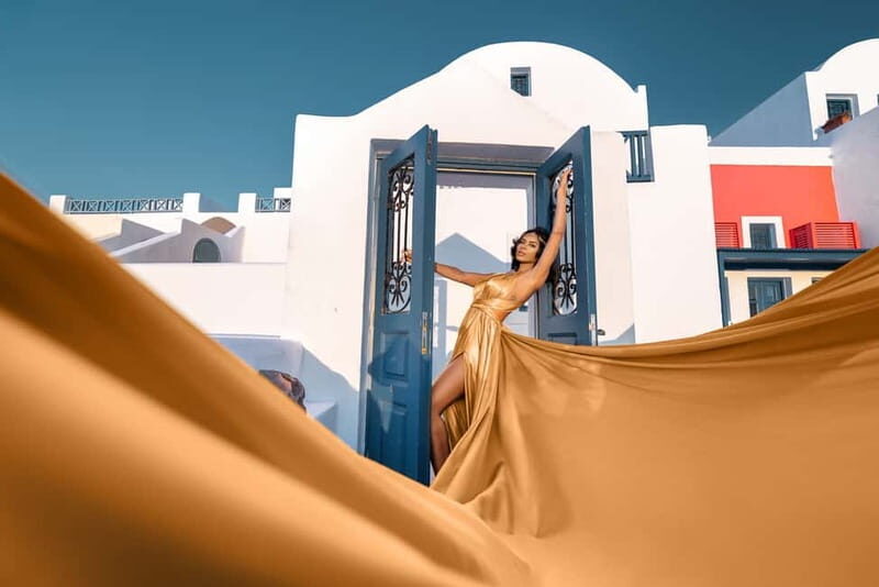 Santorini: Flying Dress Photoshoot - An In-Depth Look at the Santorini Flying Dress Photoshoot