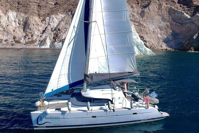 Santorini: Full-Day Catamaran Cruise, with Food|Drinks - Discovering Santorini from the Water