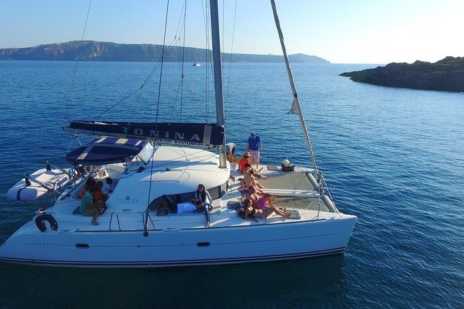 Santorini Full Day Catamaran Private Cruise incl. Meal, Drinks & Free Transport - FAQ