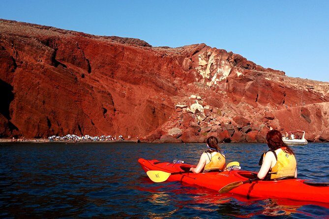 Santorini Guided Sea Kayaking with Light Lunch and Pick-up Option - The Itinerary in Detail