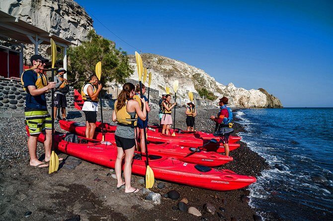 Santorini Guided Sea Kayaking with Light Lunch and Pick-up Option - Frequently Asked Questions
