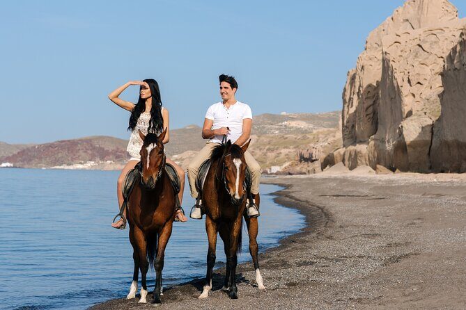 Santorini: Horse Riding to the Black Sandy Beach (Eros beach) - FAQ